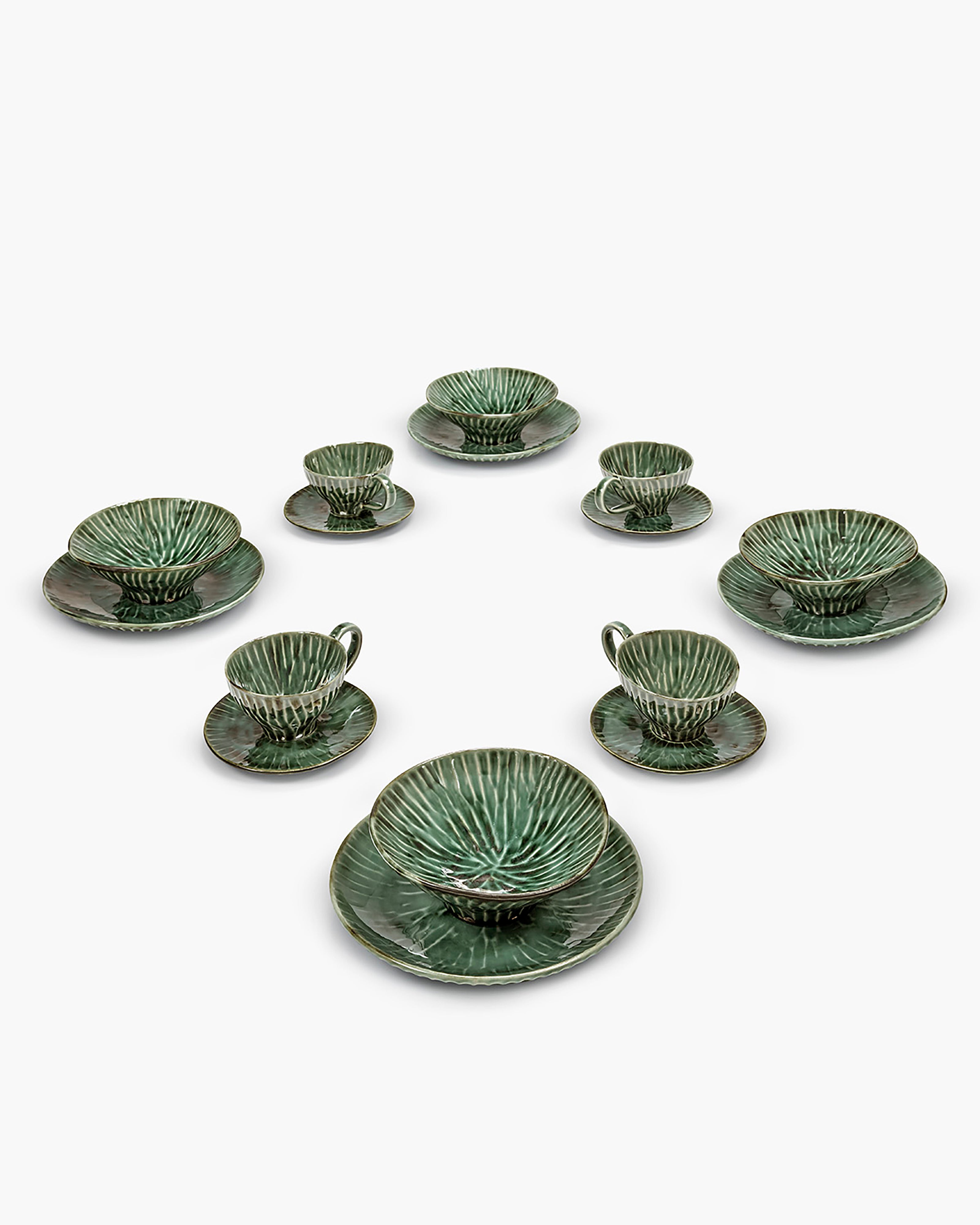 Breakfast Set 16 pieces green Verde Lanza – SERAX